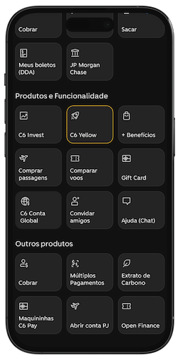 C6 Yellow: Conta Digital Com Cartão Para Menor de 18 Anos
