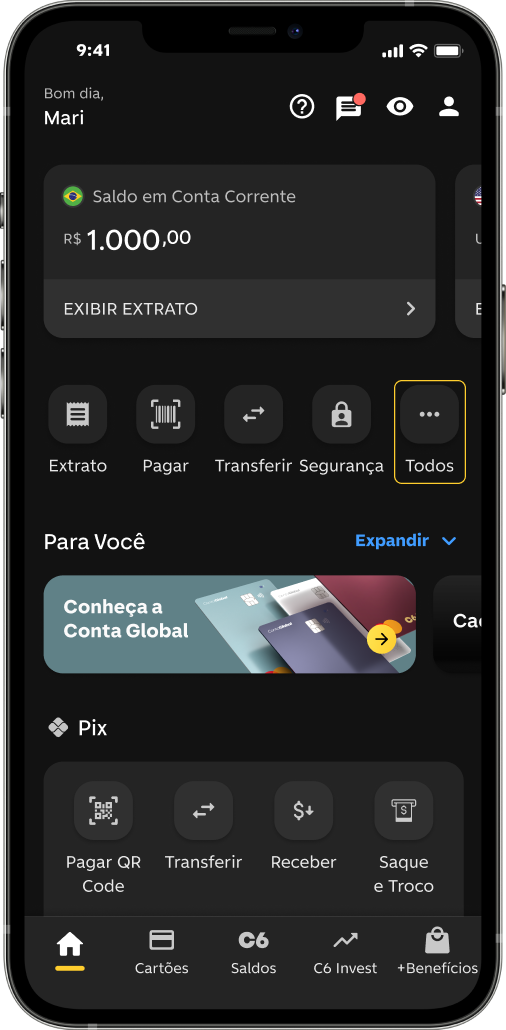 Extrato de Carbono: Acompanhe e Compense Emissões no App | C6 Bank
